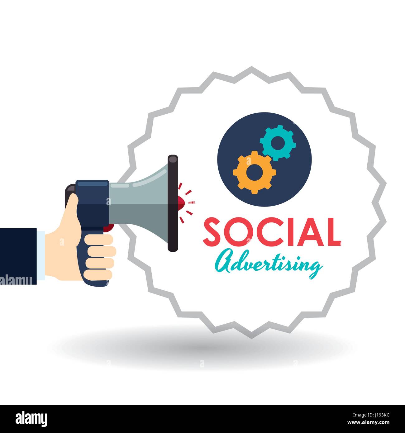 Social Advertising design. Media icon. White background , vector Stock ...