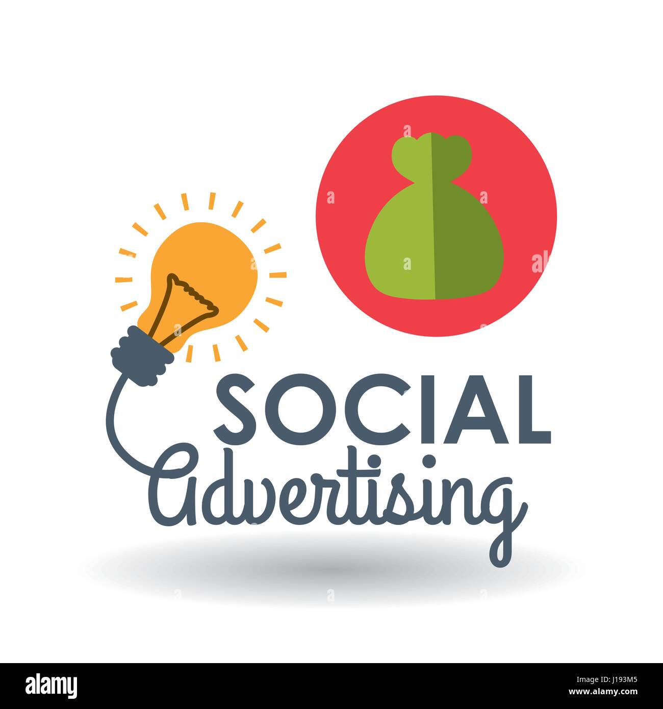 Social Advertising design. Media icon. White background , vector Stock ...