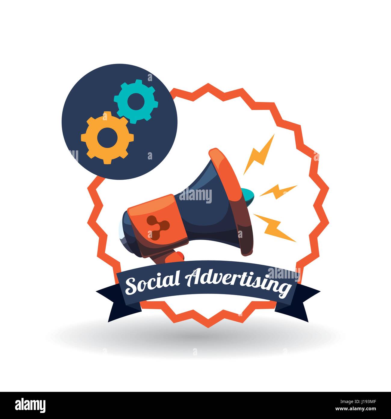 Social Advertising design. Media icon. White background , vector Stock ...