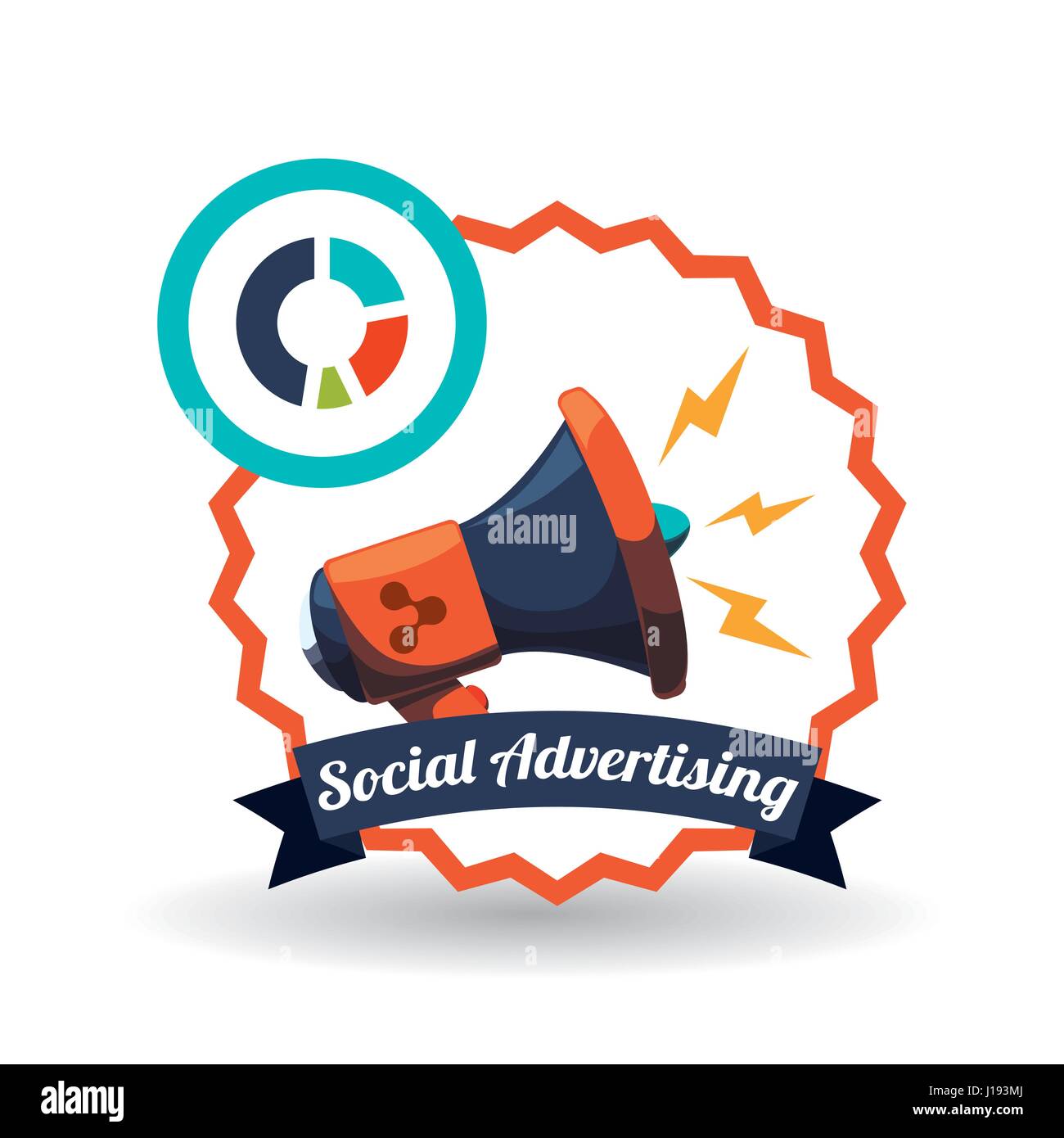 Social Advertising design. Media icon. White background , vector Stock ...