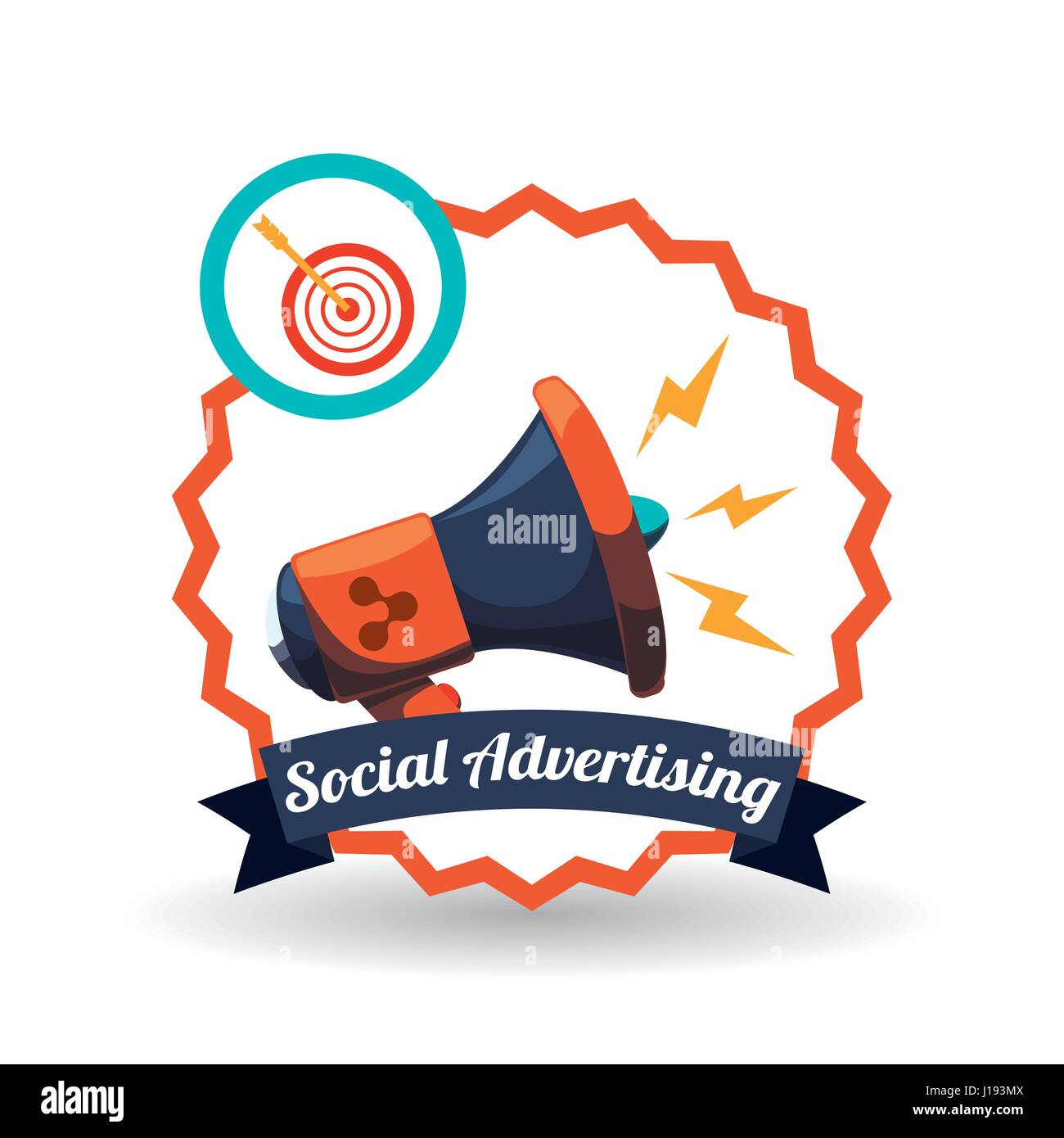 Social Advertising design. Media icon. White background , vector Stock ...
