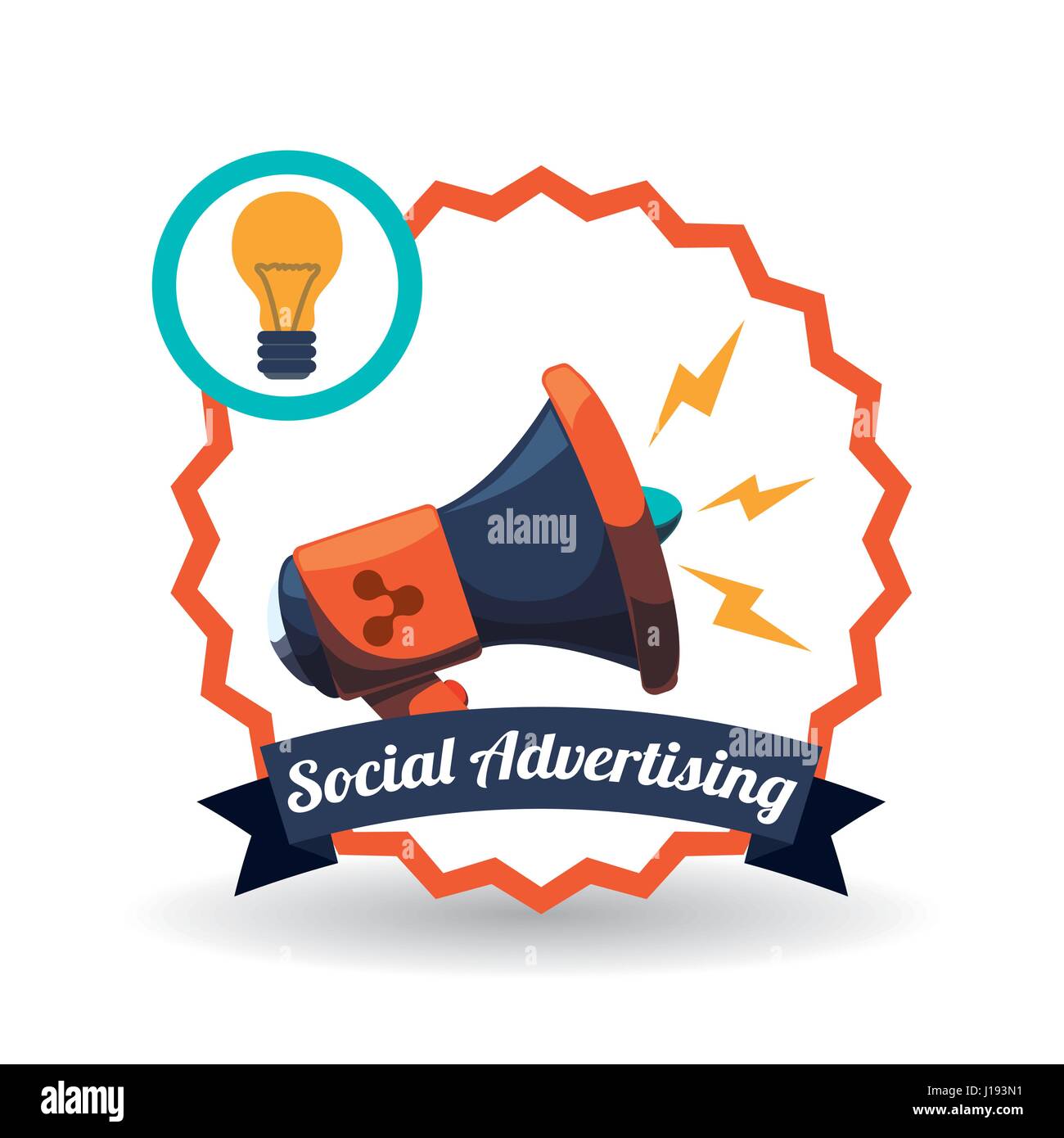 Social Advertising design. Media icon. White background , vector Stock ...