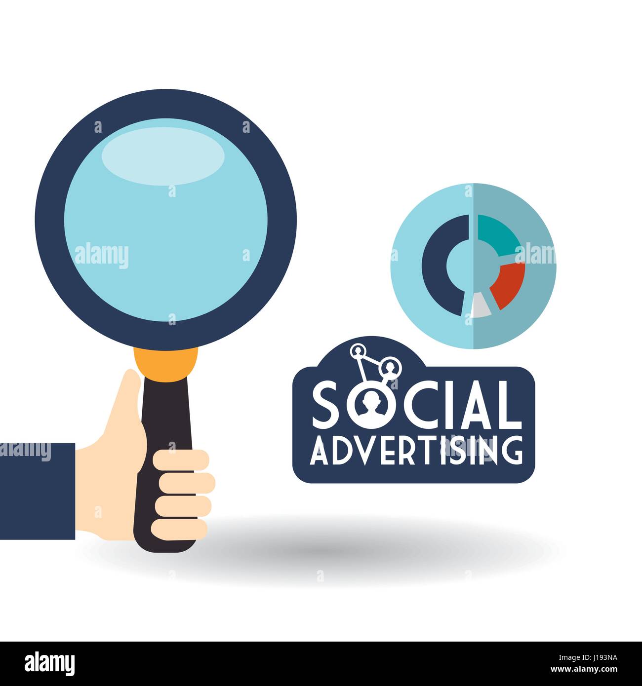 Social Advertising design. Media icon. White background , vector Stock ...