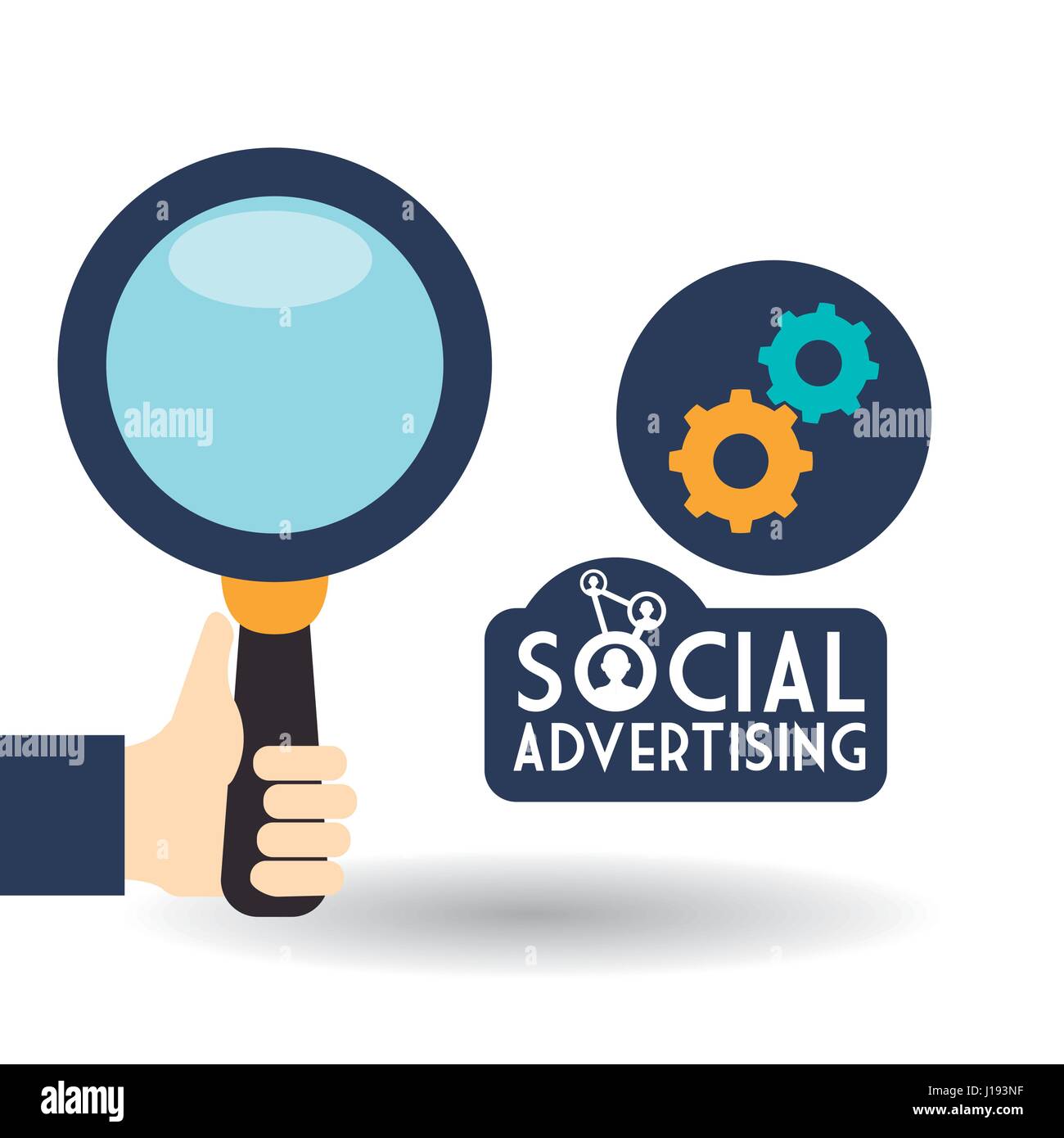 Social Advertising design. Media icon. White background , vector Stock ...