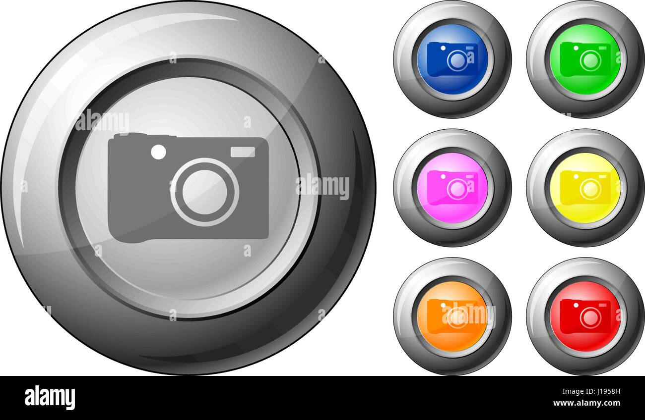 Sphere button photography set on a white background. Vector ...