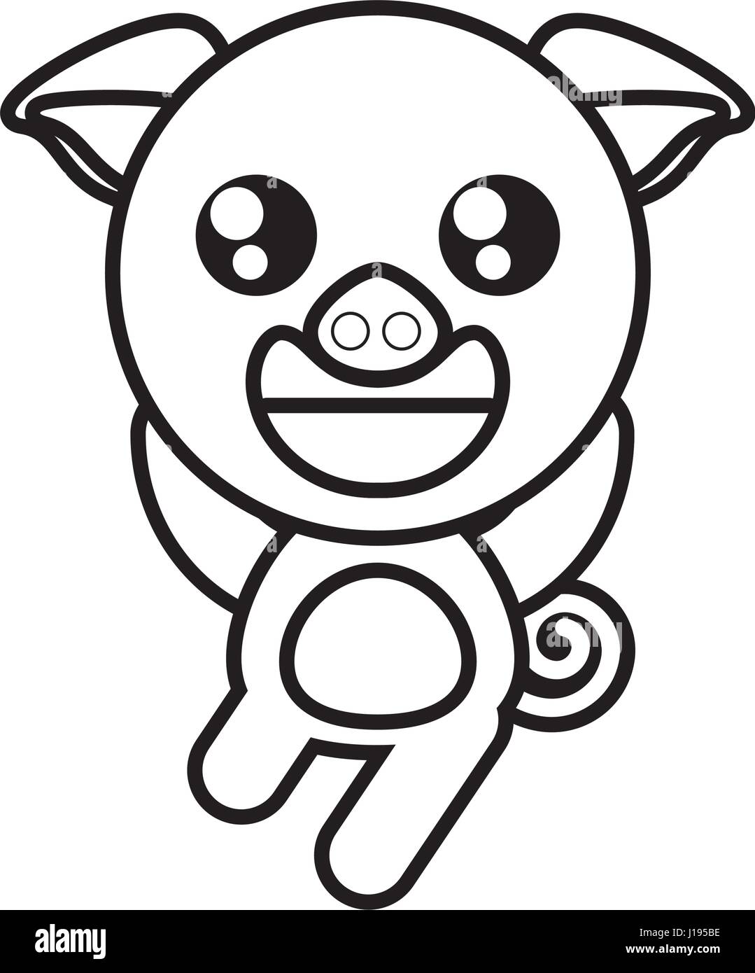 Funny goat icon outline Stock Vector Images - Alamy