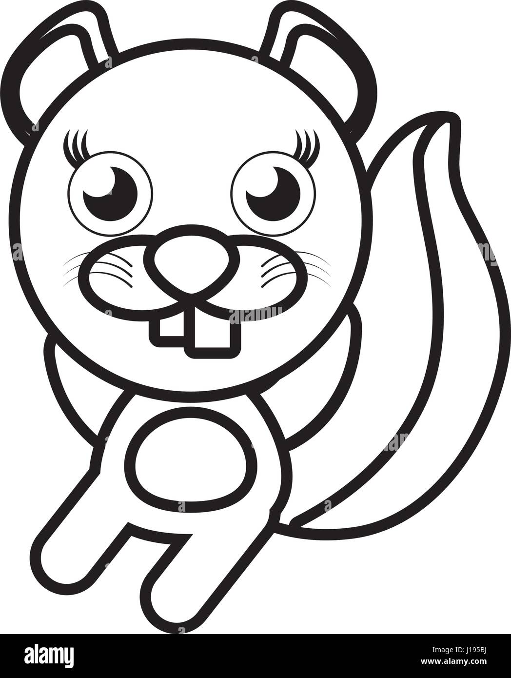cartoon beaver animal outline Stock Vector Image & Art - Alamy