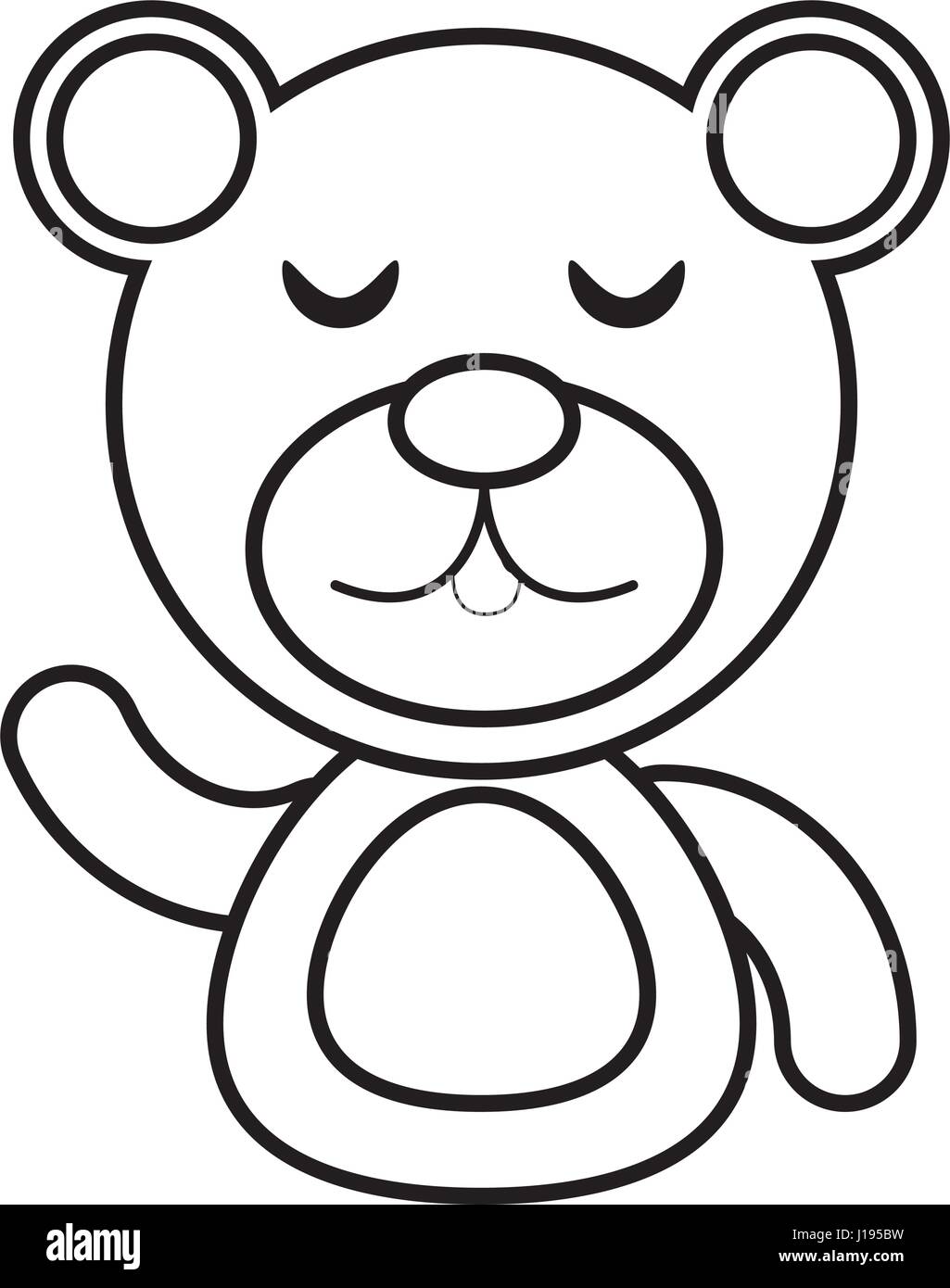 bear animal toy outline Stock Vector Image & Art - Alamy