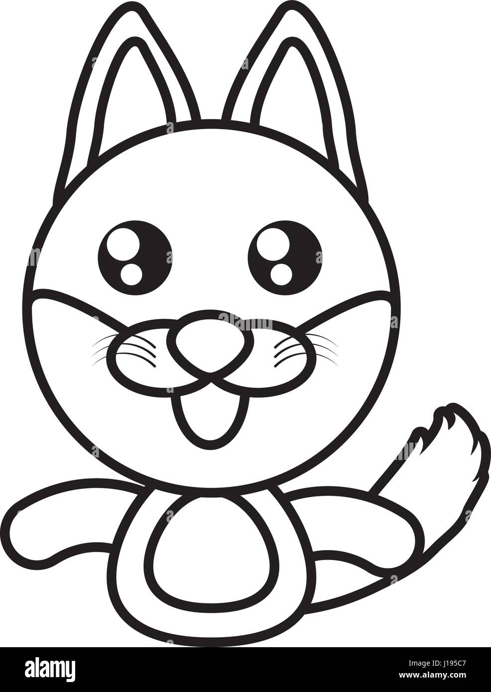 Cute fox face toy Stock Vector Images - Alamy