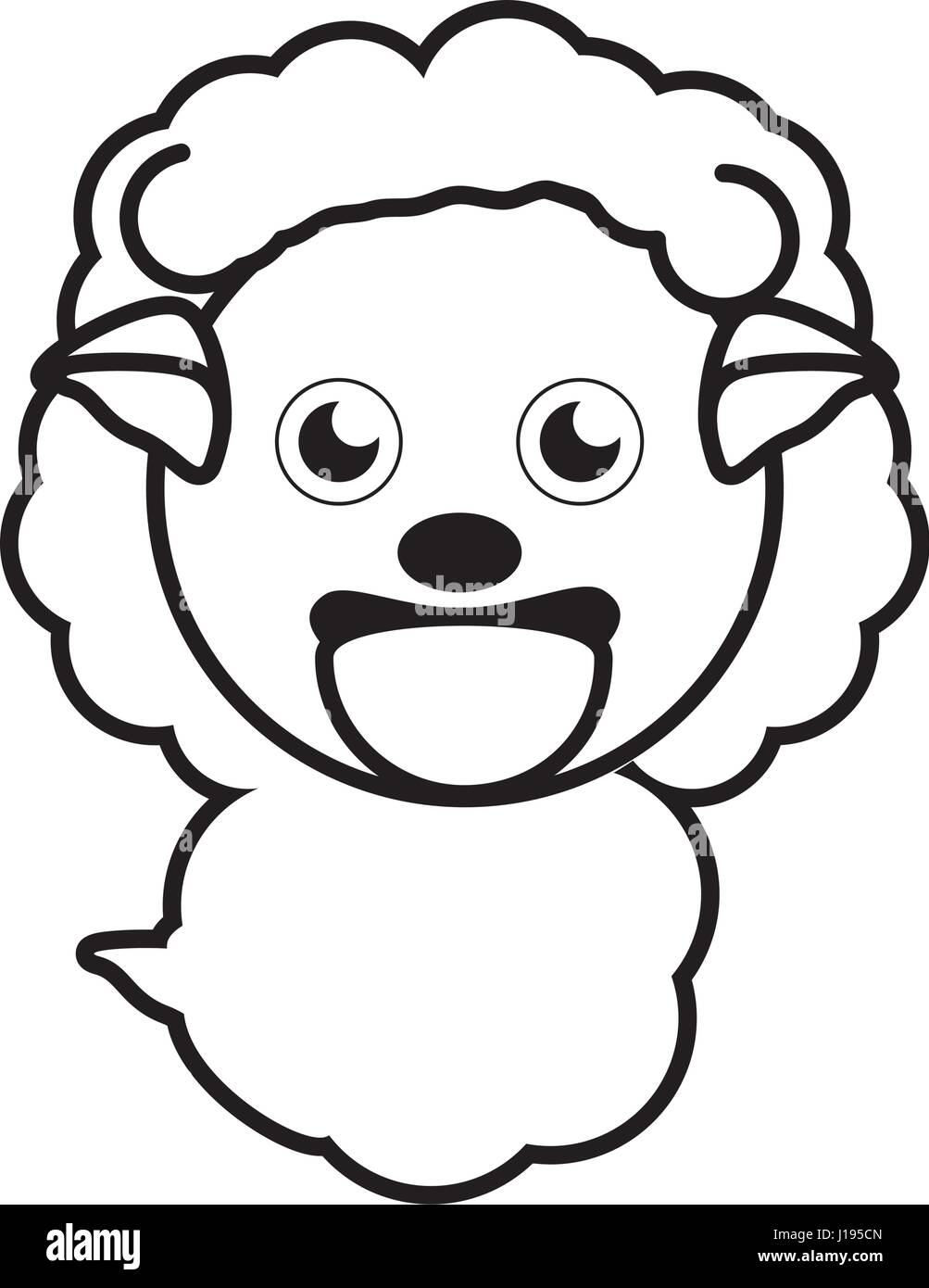 sheep animal toy outline Stock Vector Image & Art - Alamy