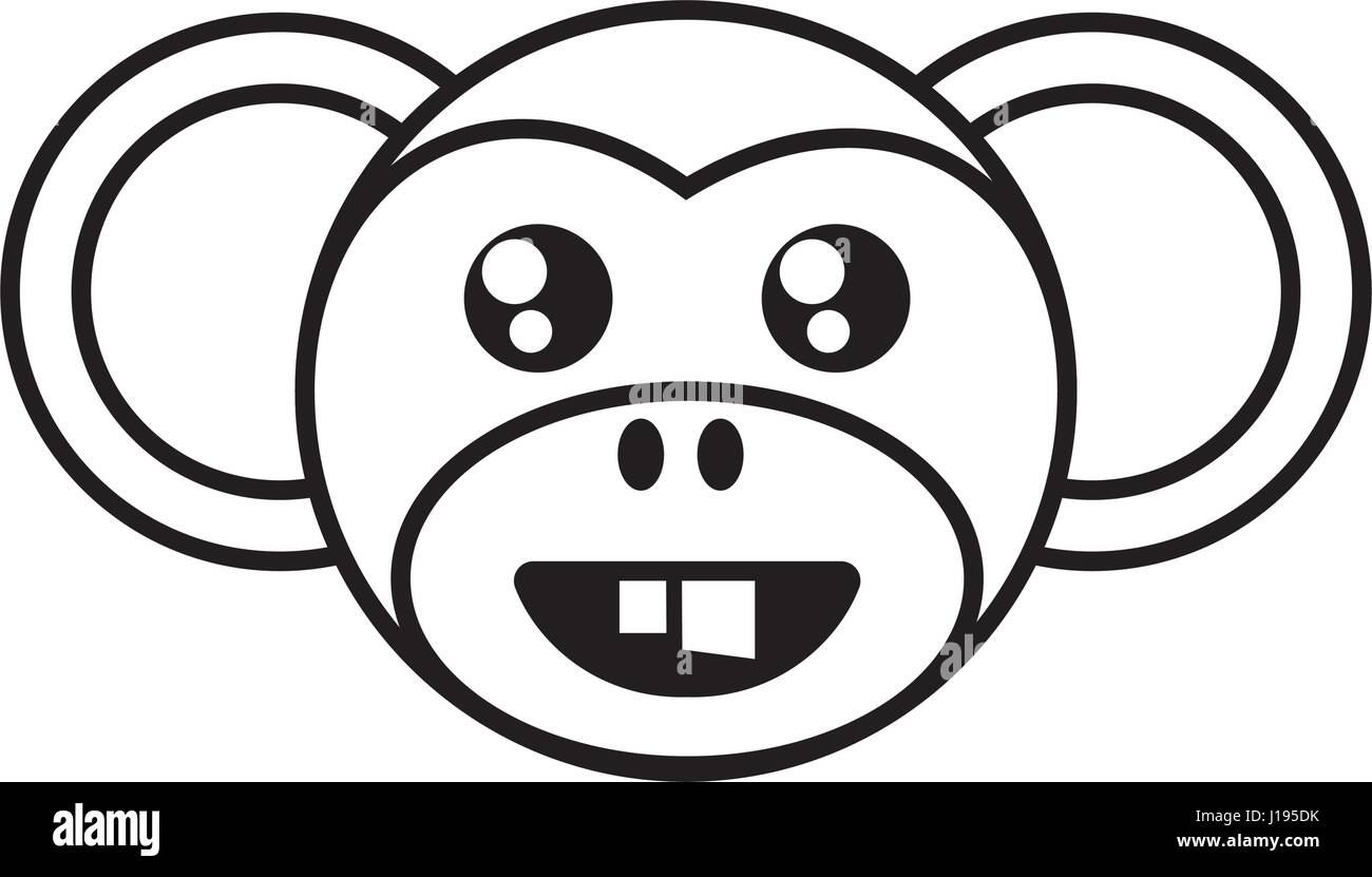 Monkey Face Outline