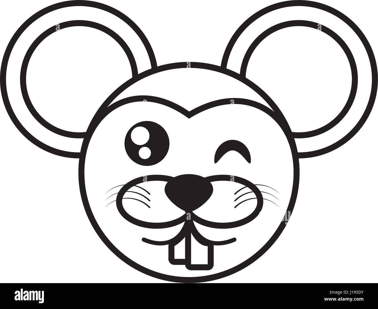 mouse face animal outline Stock Vector Image & Art - Alamy