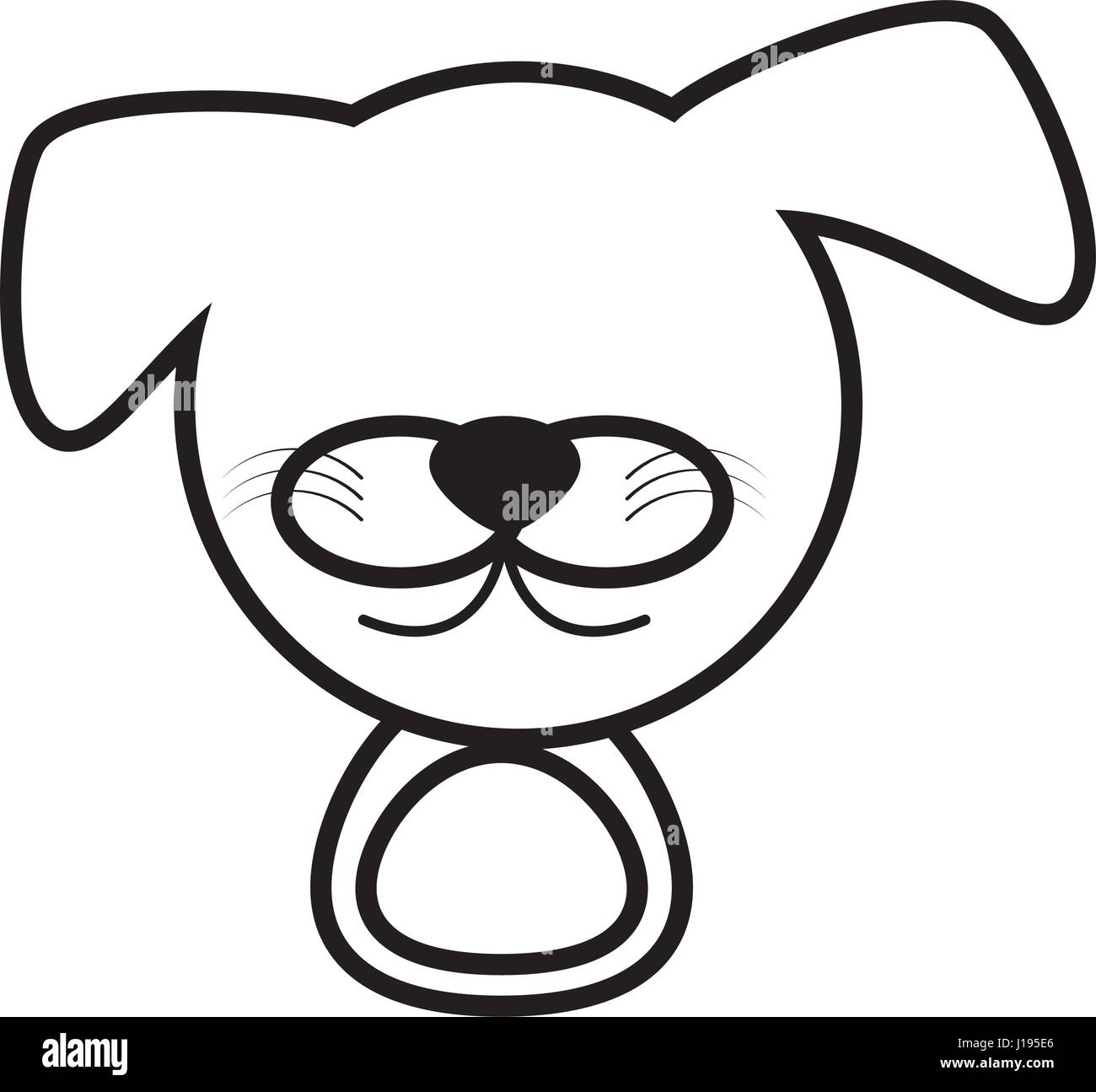 outline dog head animal Stock Vector Image & Art - Alamy