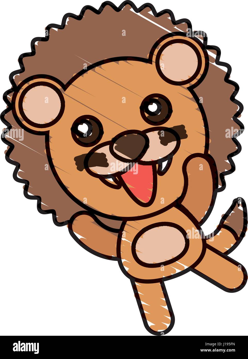drawing lion animal character Stock Vector Image & Art - Alamy