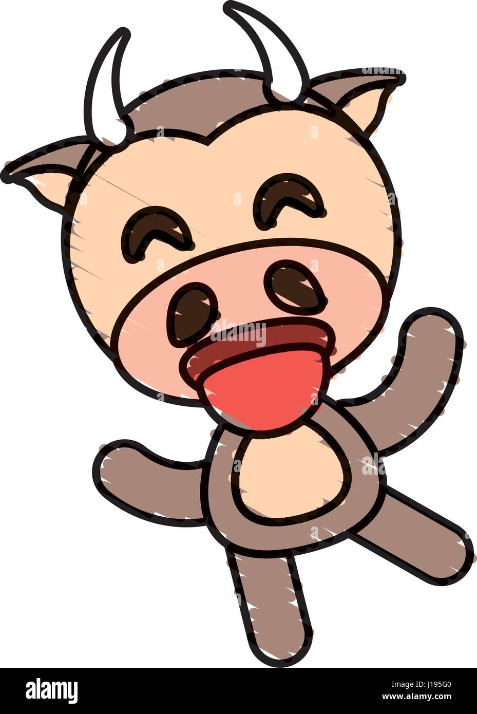 drawing cow animal character Stock Vector Image & Art - Alamy