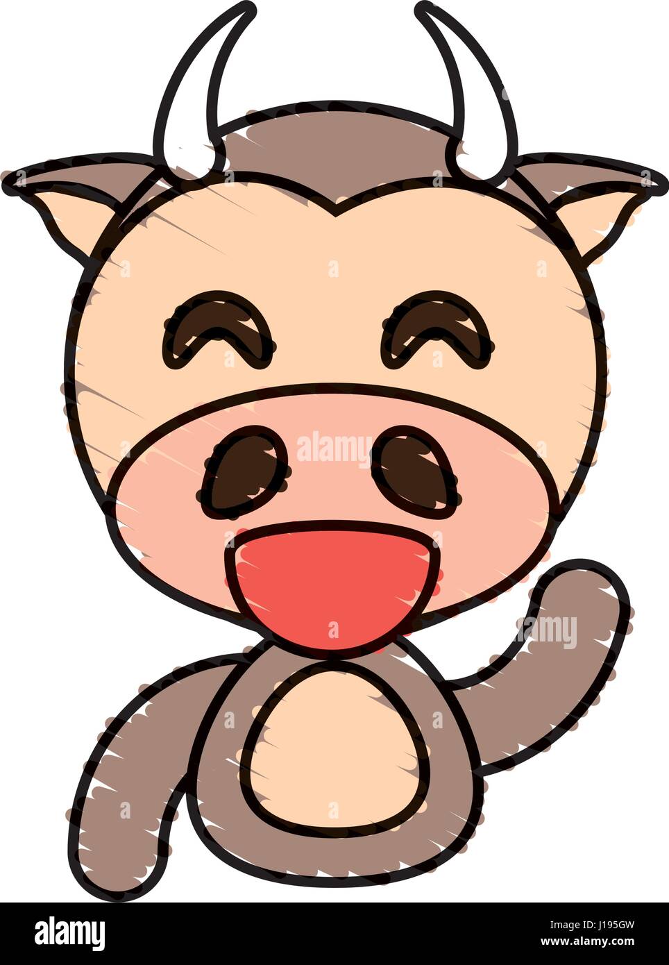draw cow animal comic Stock Vector Image & Art - Alamy