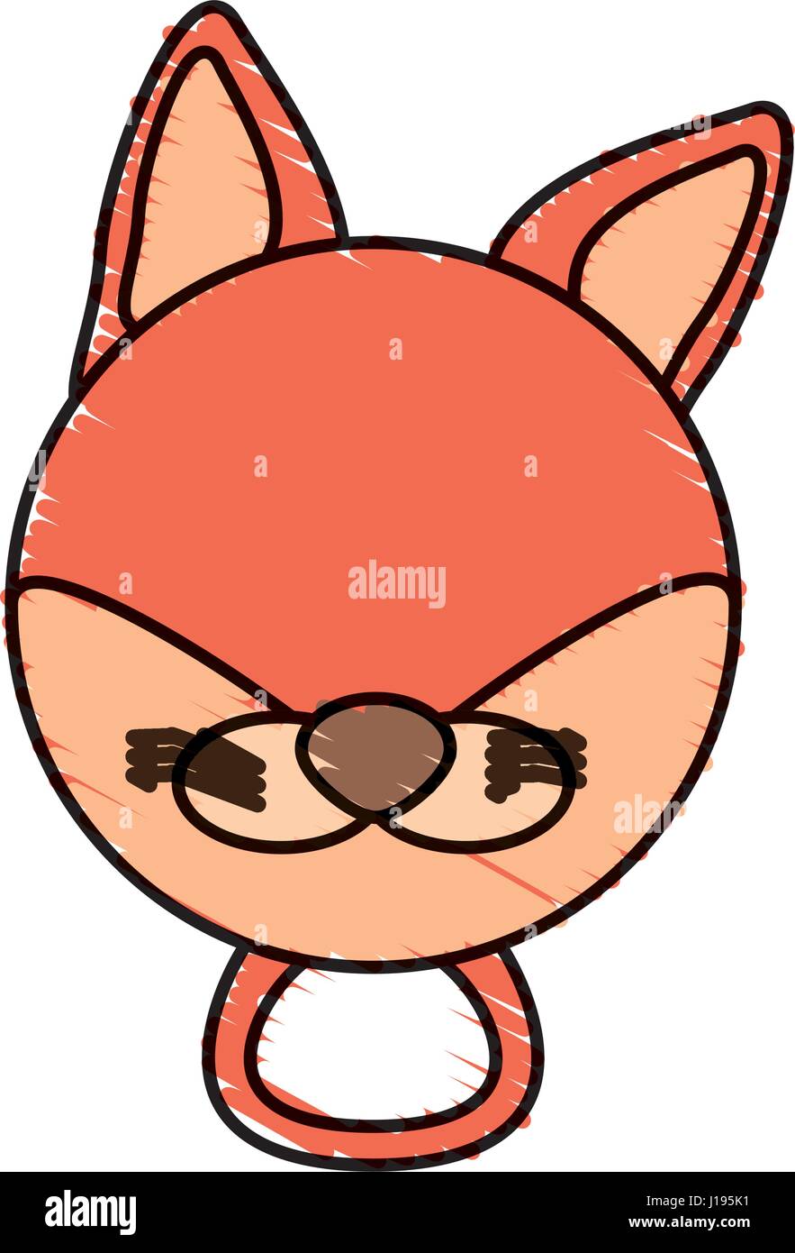 drawing fox face animal Stock Vector Image & Art - Alamy