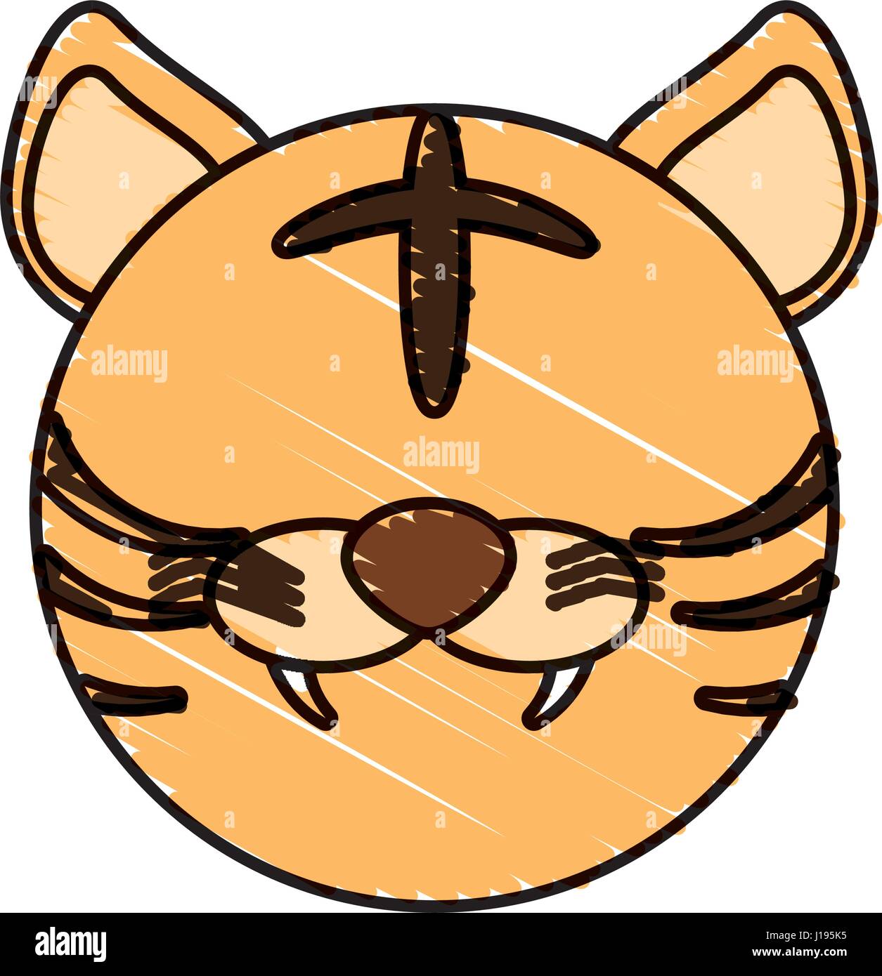 drawing tiger face animal Stock Vector Image & Art - Alamy