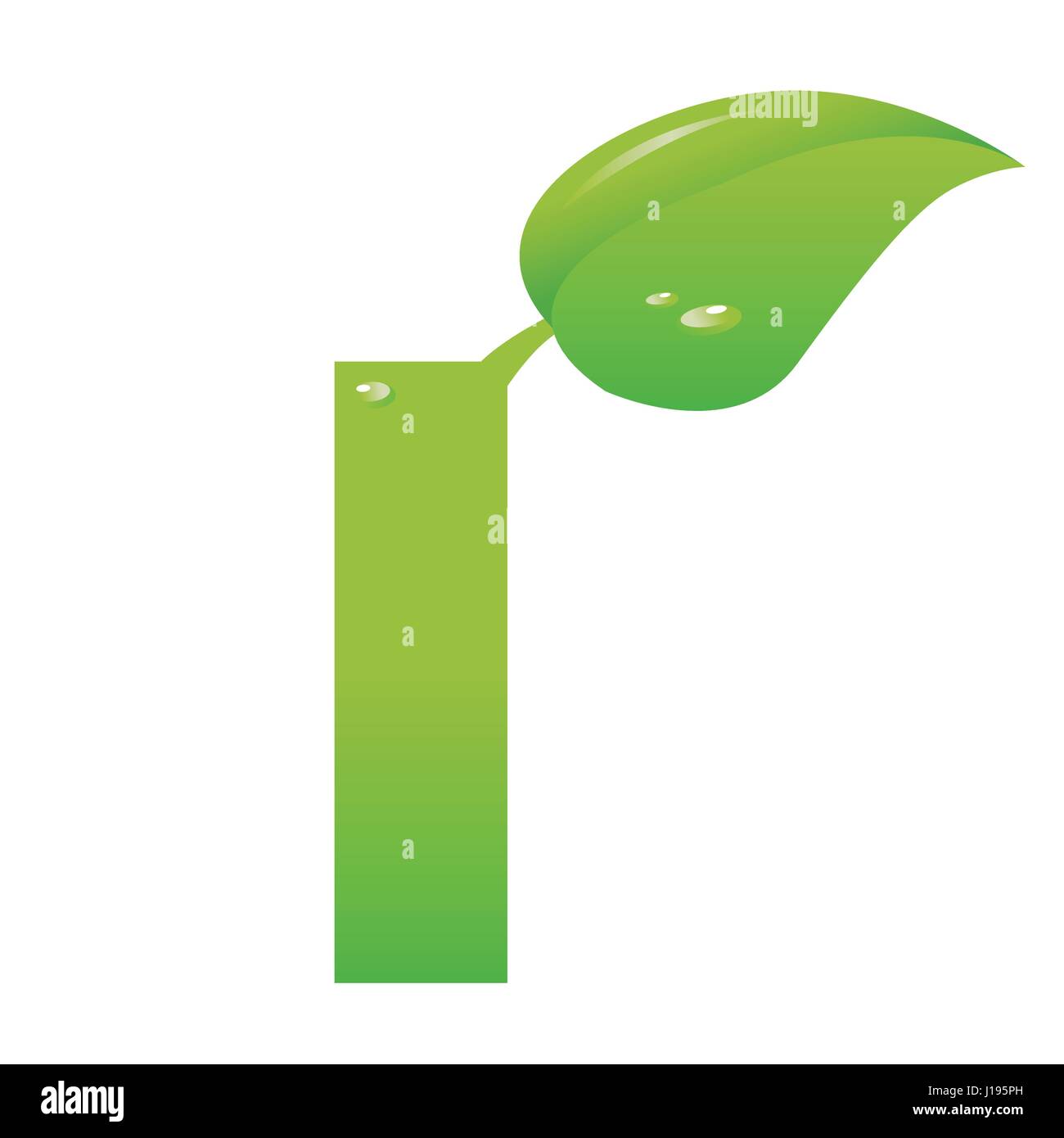 Green eco letter I vector illiustration Stock Vector Image & Art - Alamy