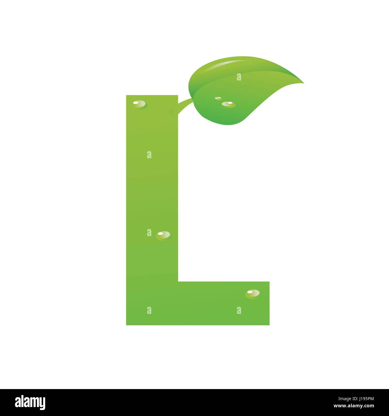 Green eco letter L vector illiustration Stock Vector Image & Art - Alamy