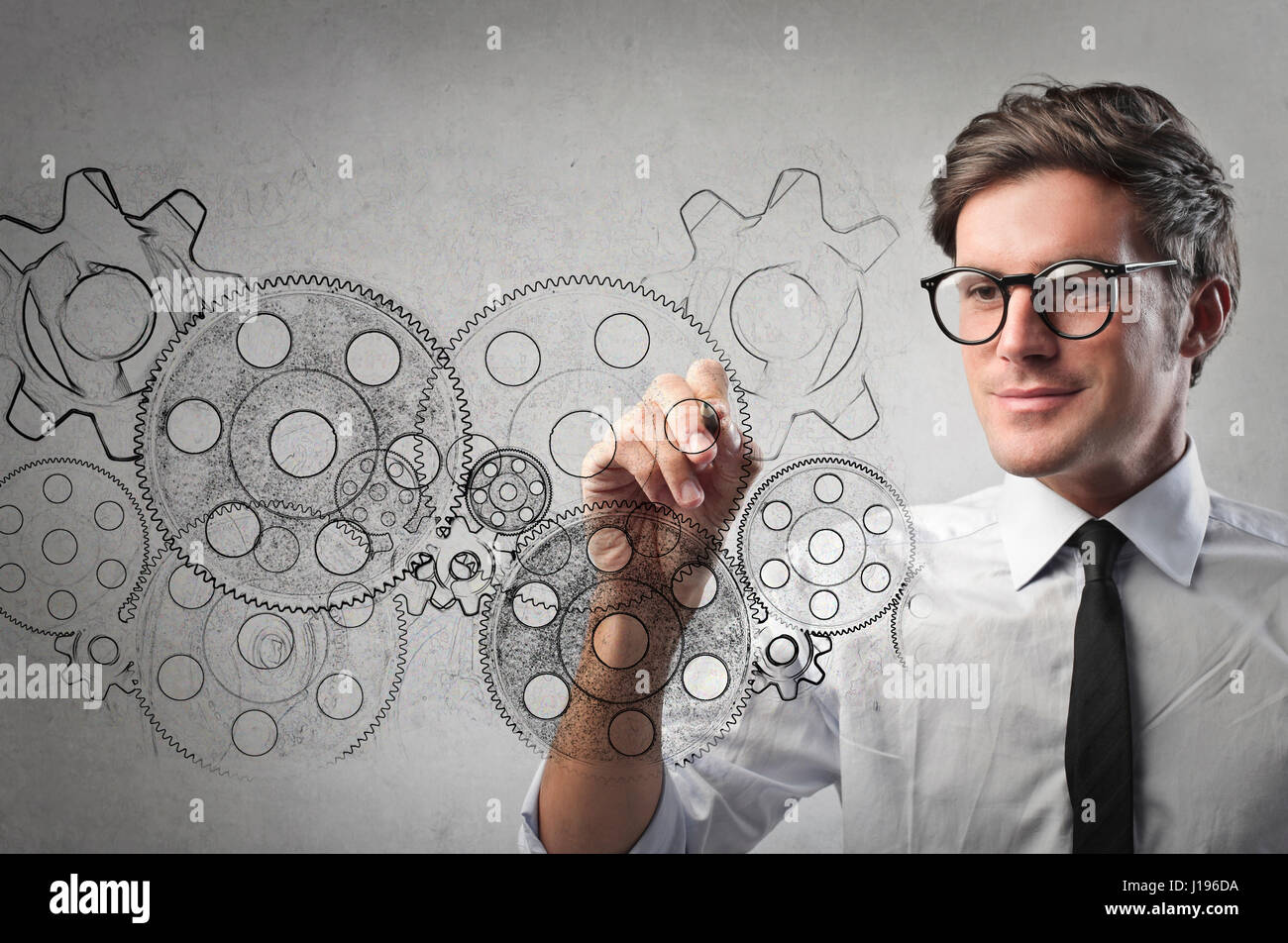 Mature adult man drawing hi-res stock photography and images - Alamy