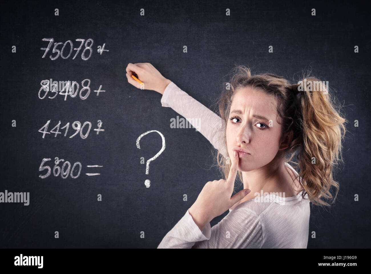 Adult doing math hi-res stock photography and images - Alamy