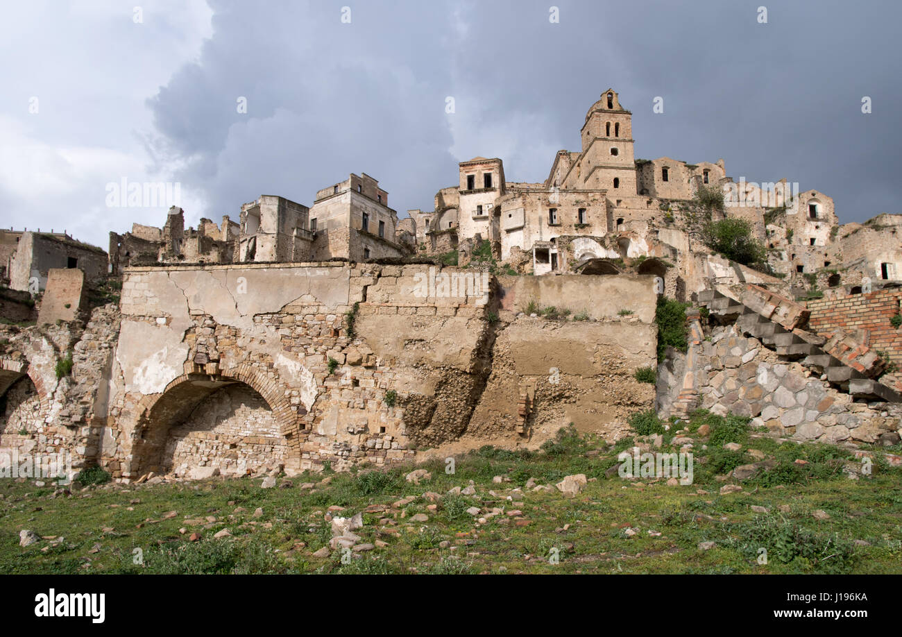 Craco ghost town, Province of Matera, Southern Italian region of ...