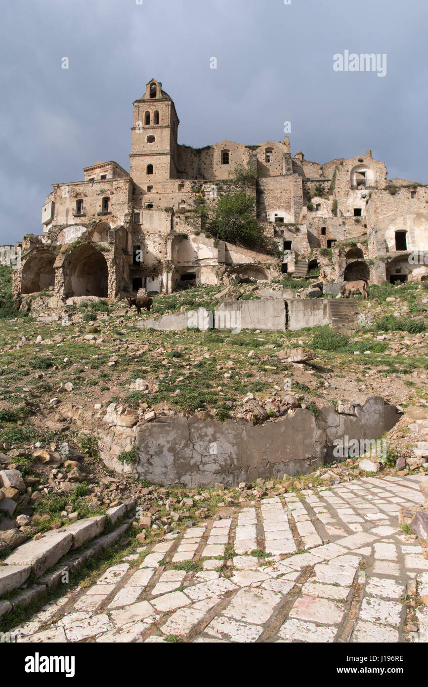 Craco ghost town, Province of Matera, Southern Italian region of ...