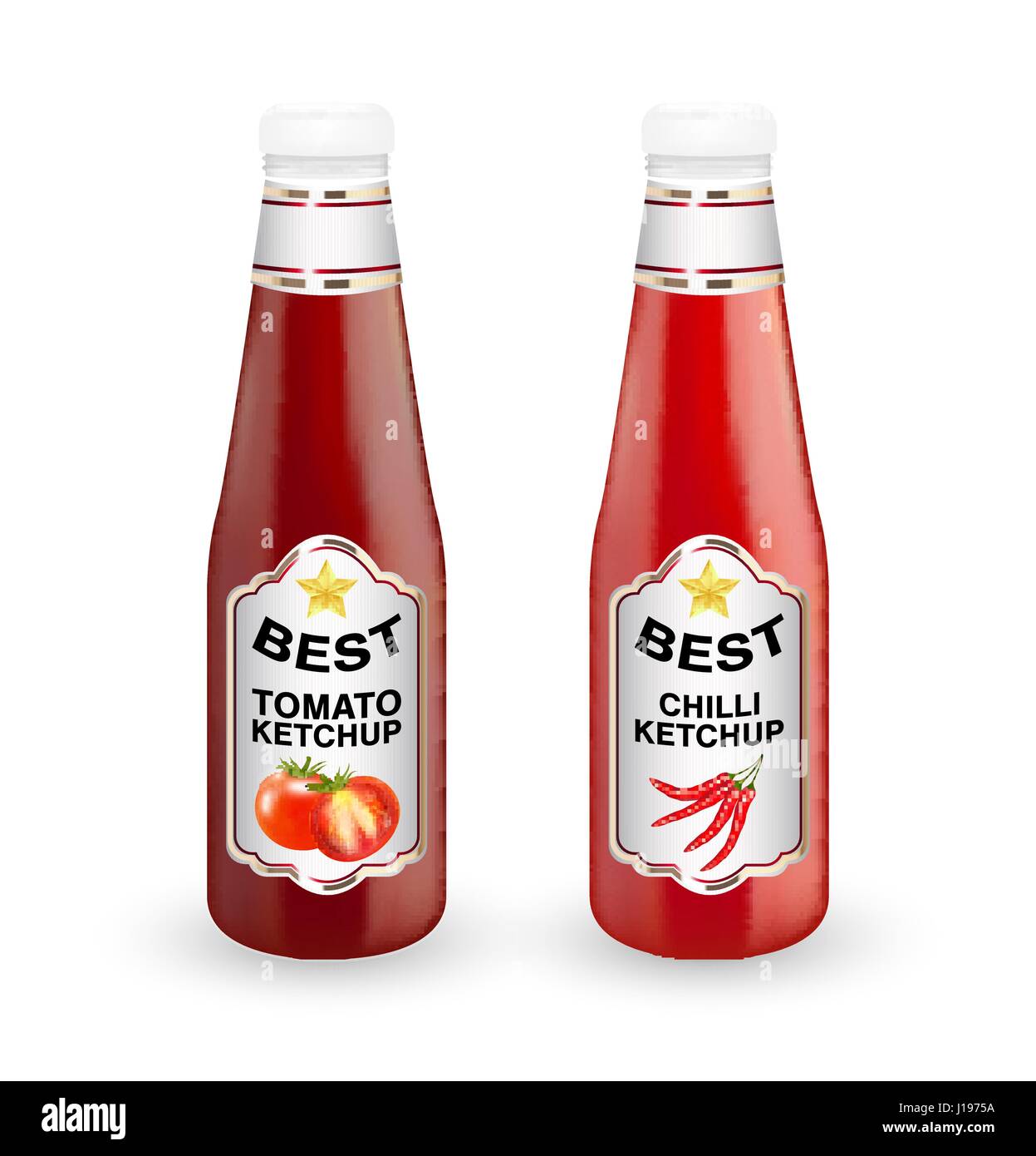 Bottle tomato ketchup Stock Vector Images - Alamy