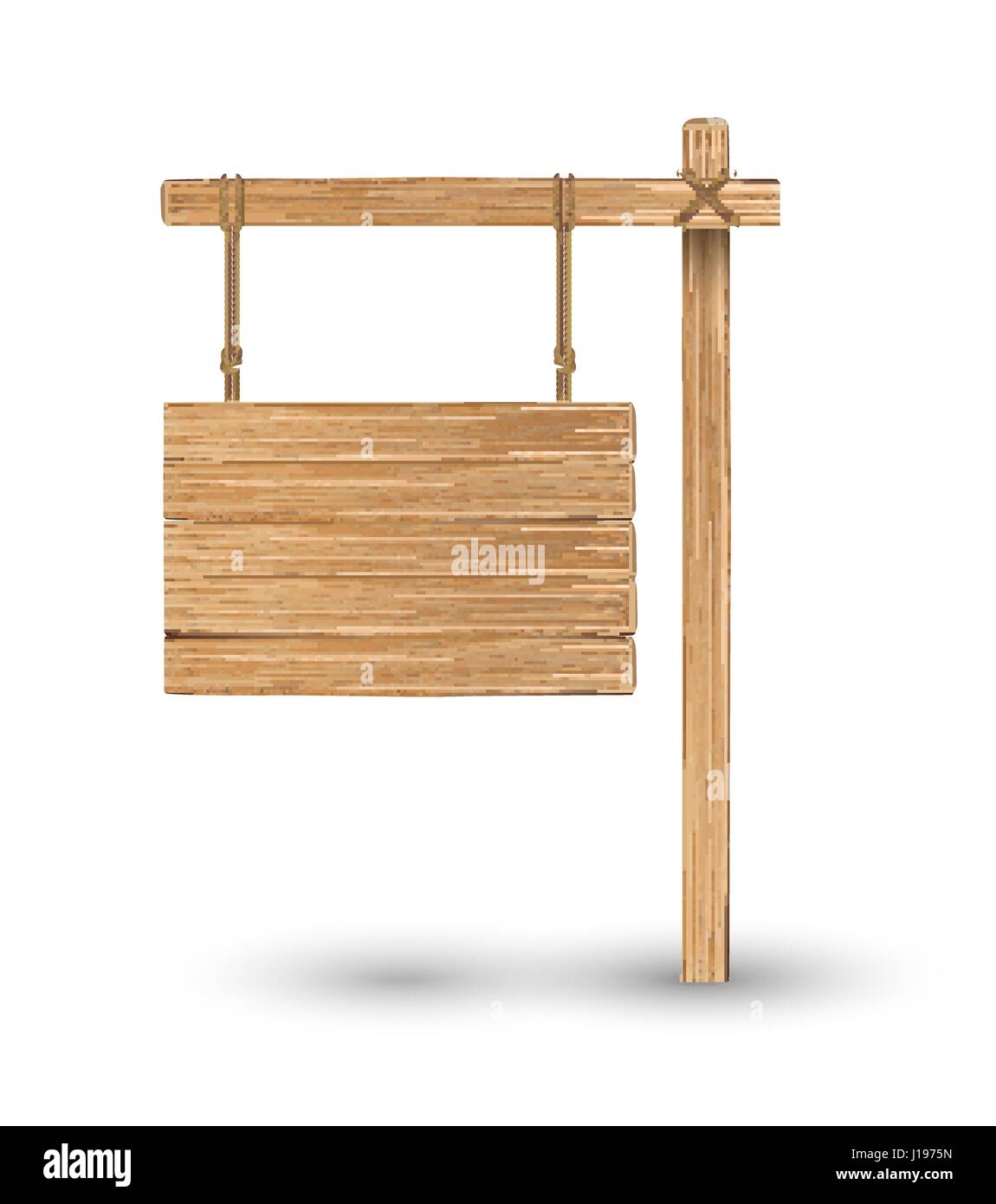 Hanging Wood Sign Board Vector