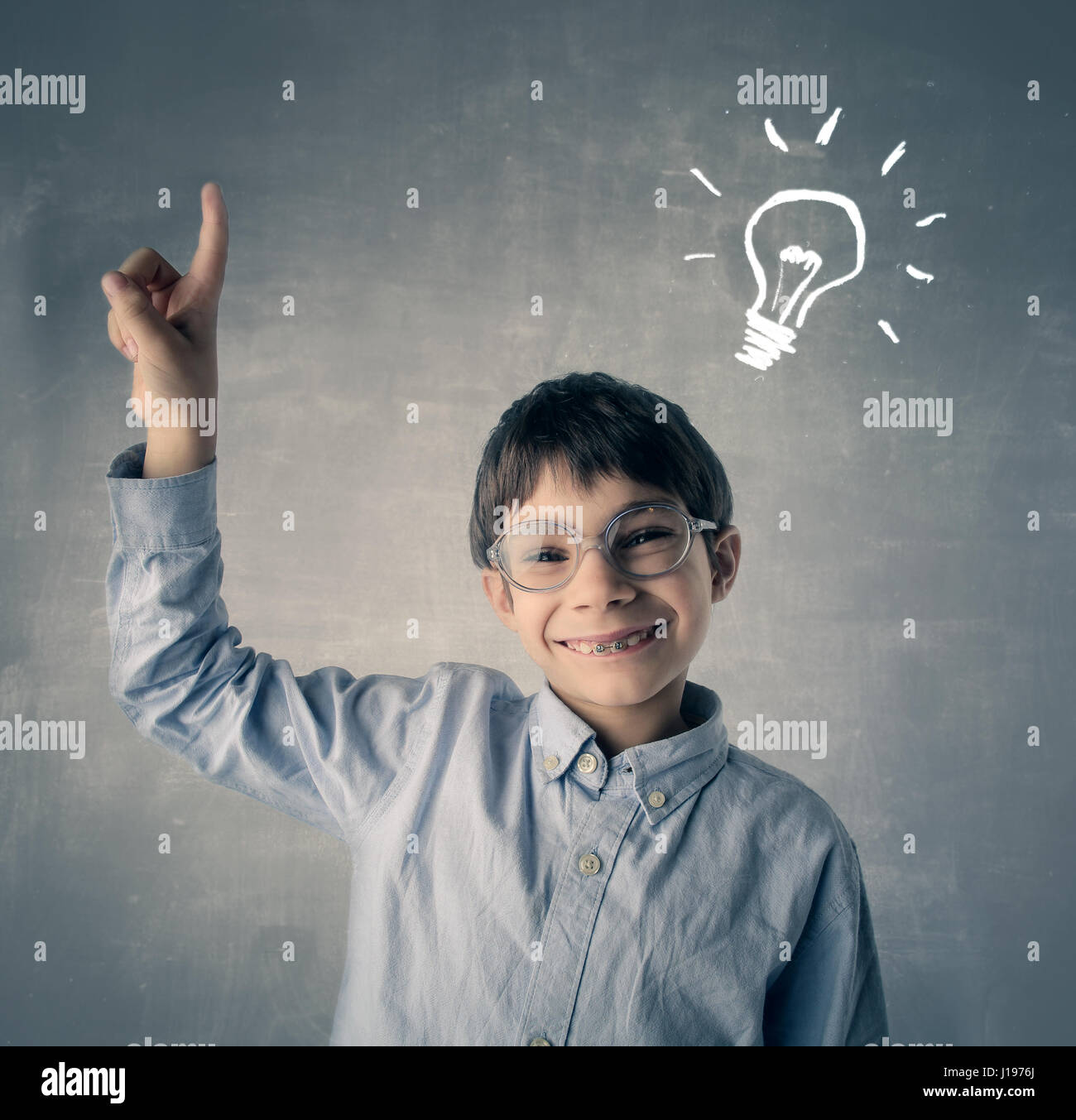 Little boy having an idea Stock Photo - Alamy