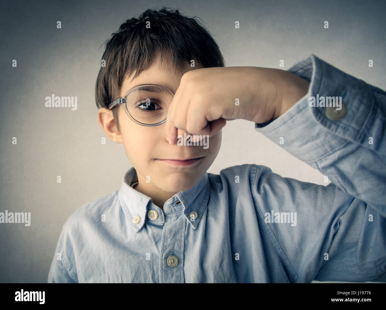 Little boy thinking Stock Photo - Alamy