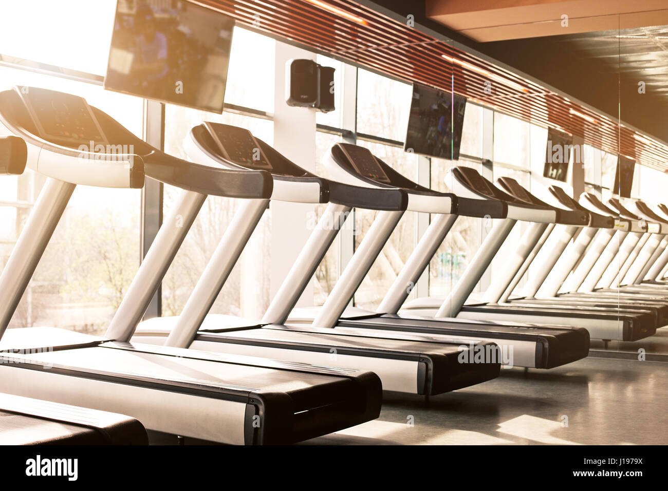 Abstract blur fitness gym background Stock Photo - Alamy