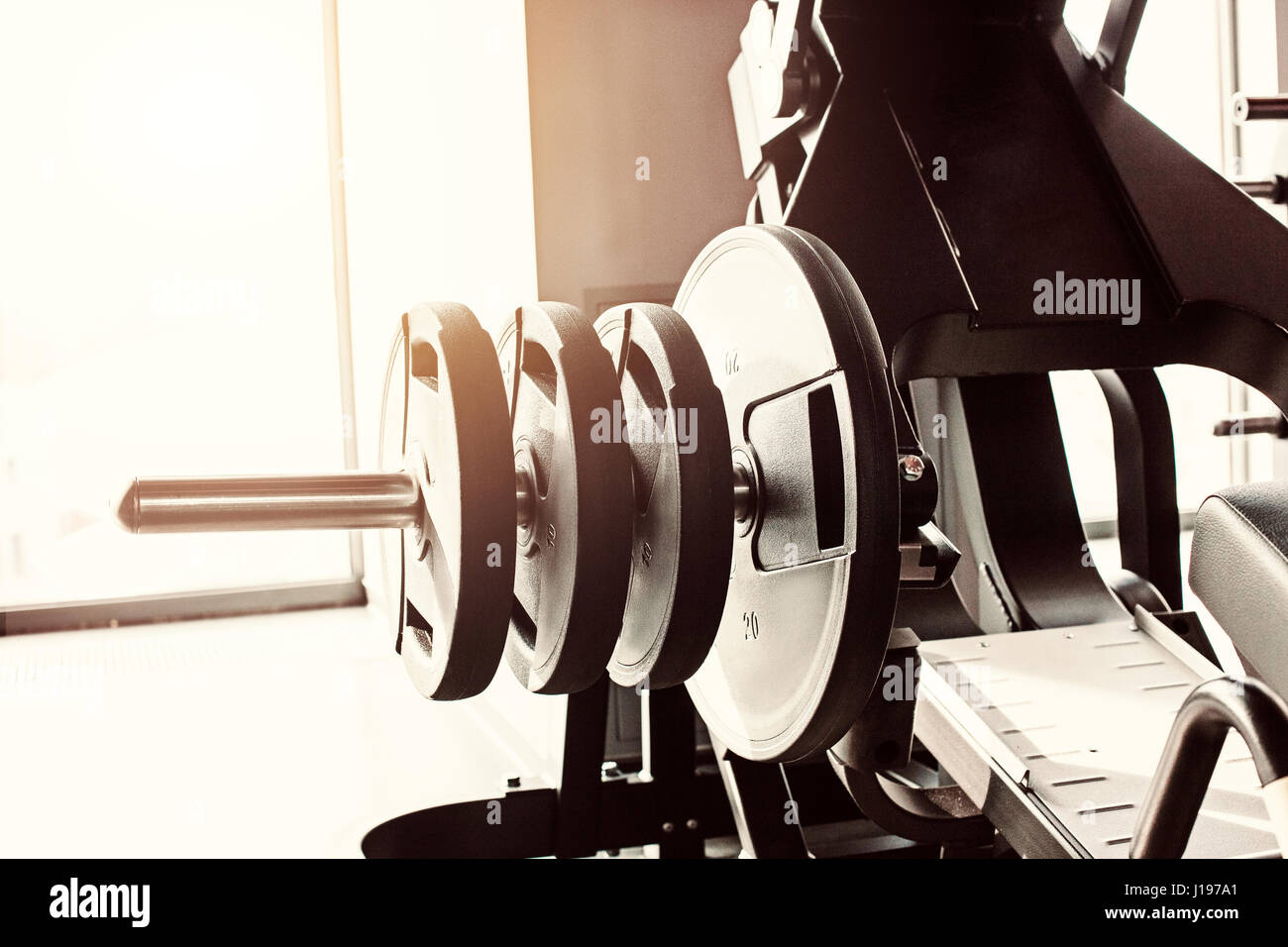 Abstract blur fitness gym background Stock Photo - Alamy