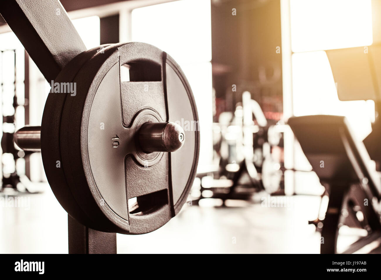 Abstract blur fitness gym background Stock Photo - Alamy
