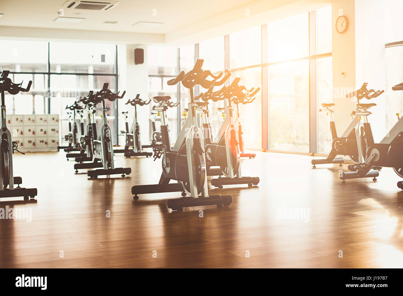 Abstract blur fitness gym background Stock Photo - Alamy