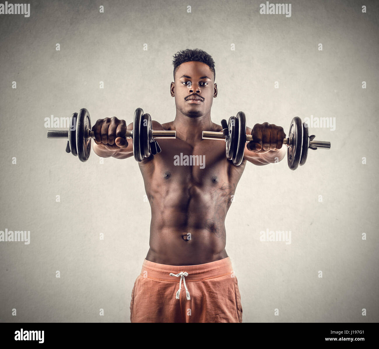 Black man working out Stock Photo - Alamy