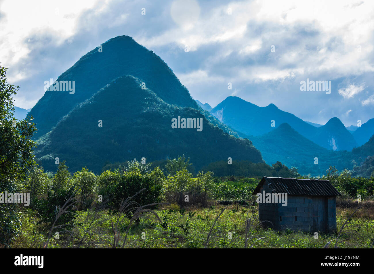 Beautiful mountains and rural scenery in summer Stock Photo - Alamy