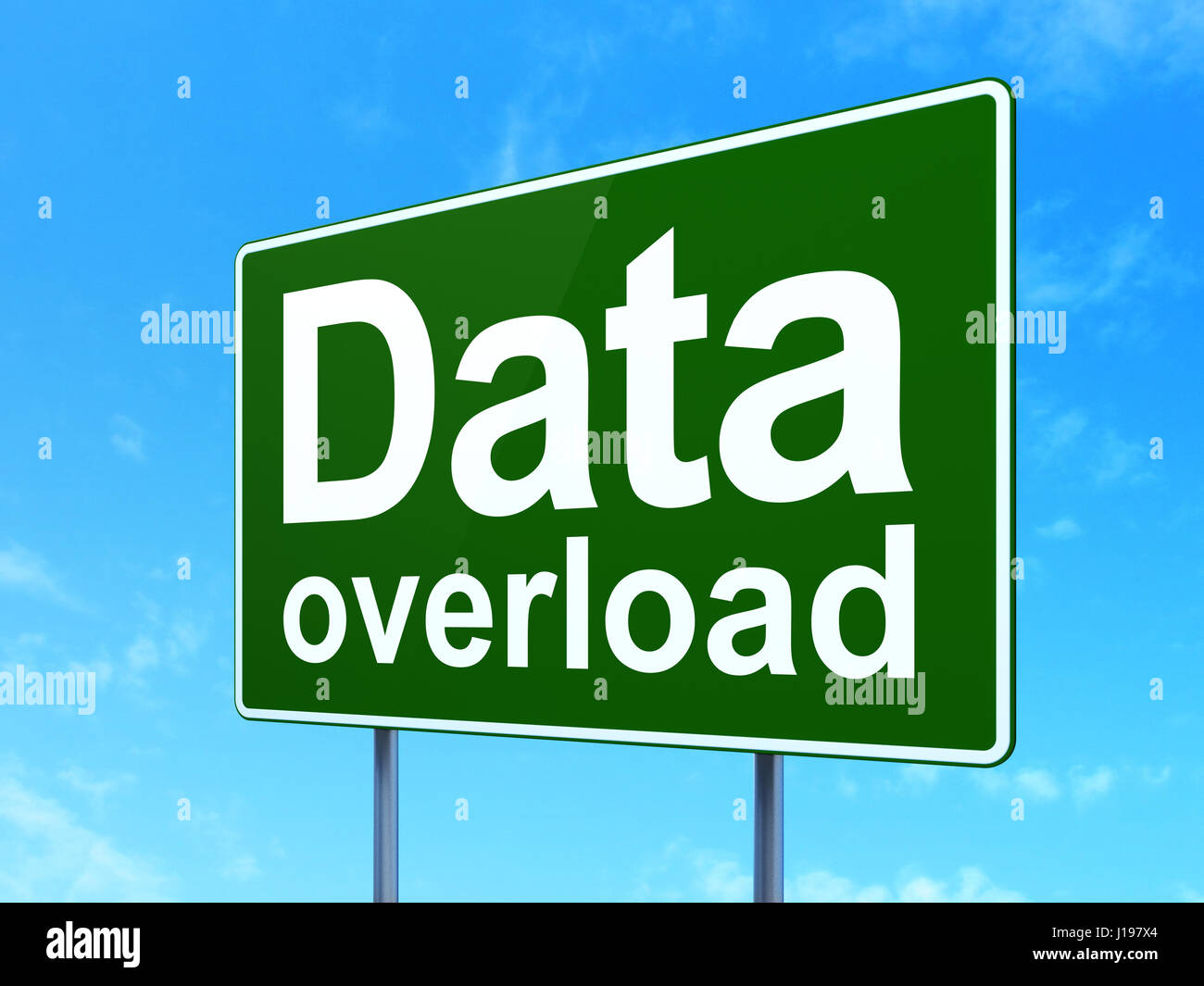 Information concept: Data Overload on road sign background Stock Photo ...