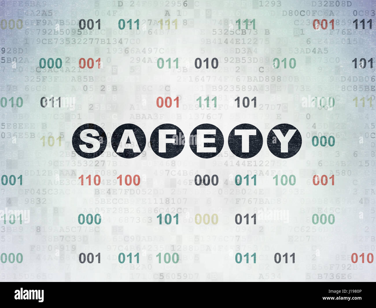 Safety concept: Safety on Digital Data Paper background Stock Photo - Alamy