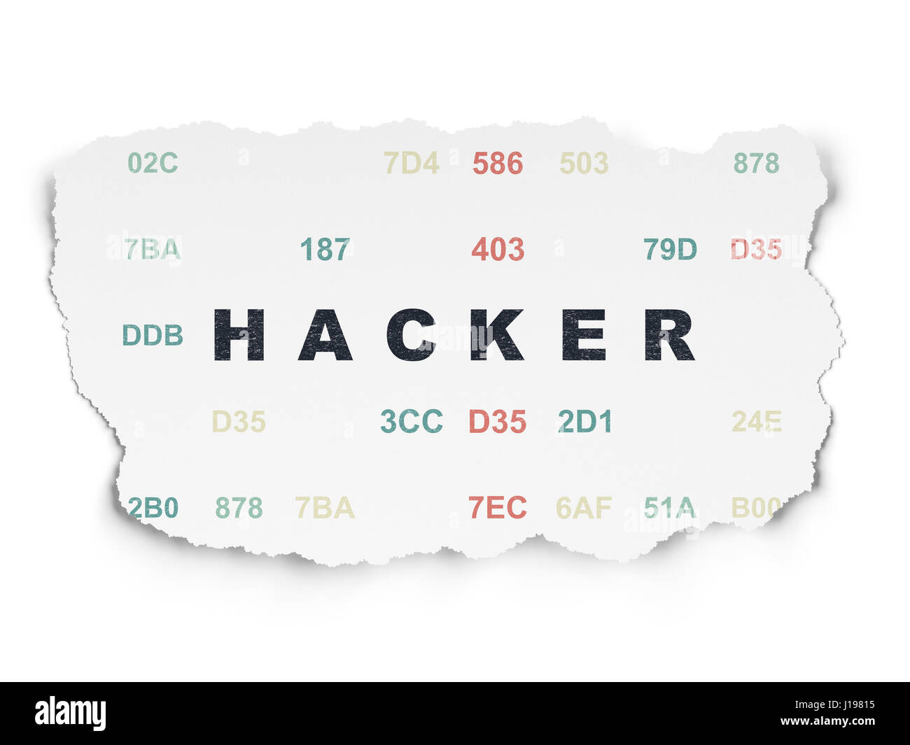 Safety concept: Hacker on Torn Paper background Stock Photo - Alamy