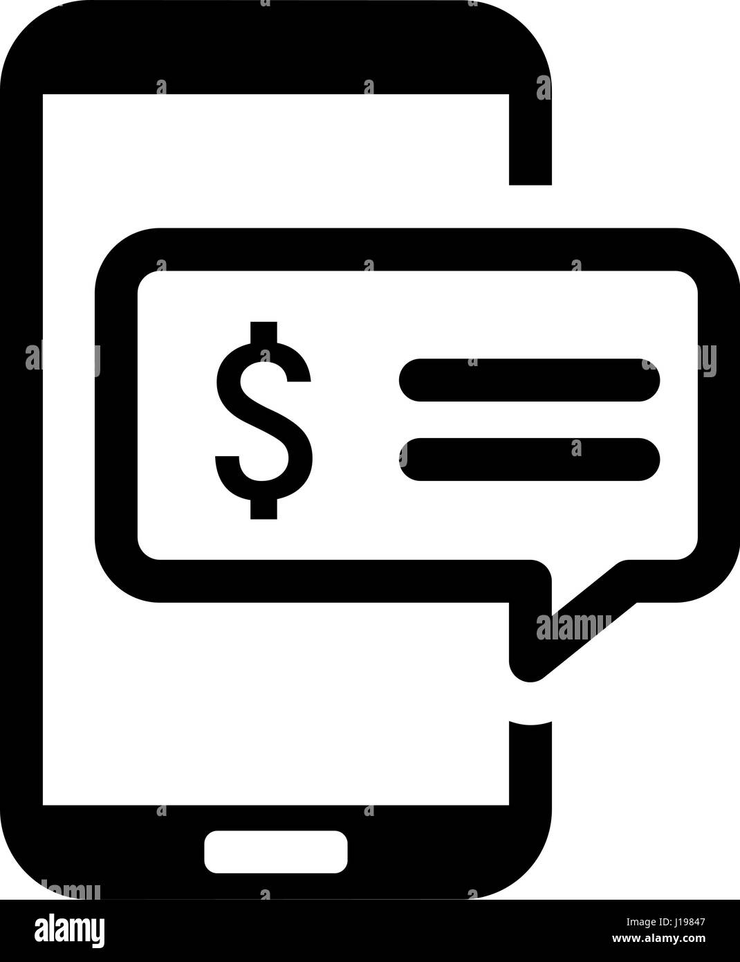 SMS Notification Icon. Flat Design Stock Vector Image & Art - Alamy