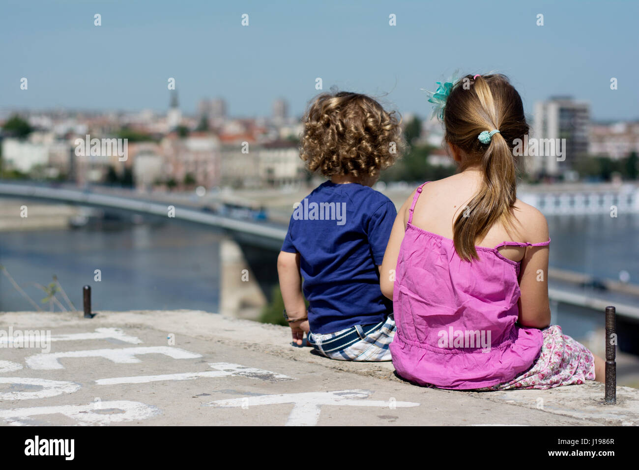 Kids On Bridge High Resolution Stock Photography and Images - Alamy