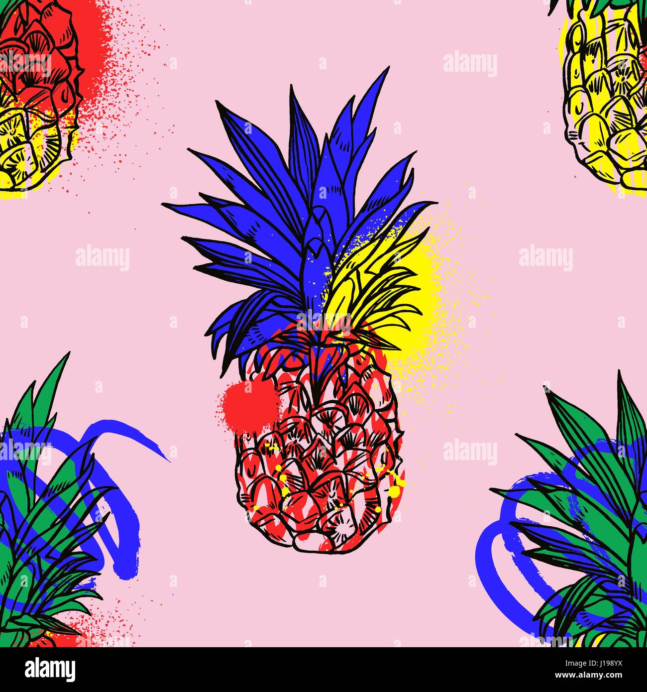 Pineapple tropical fruit. Vector object Stock Vector Image & Art - Alamy