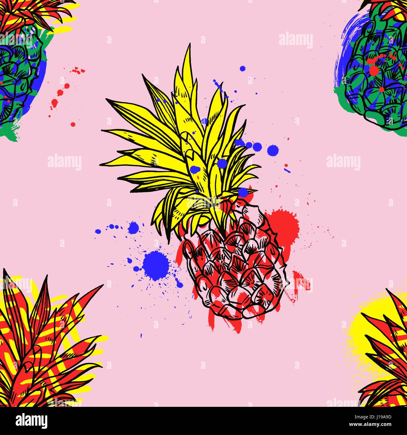 Pineapple tropical fruit. Vector object Stock Vector Image & Art - Alamy