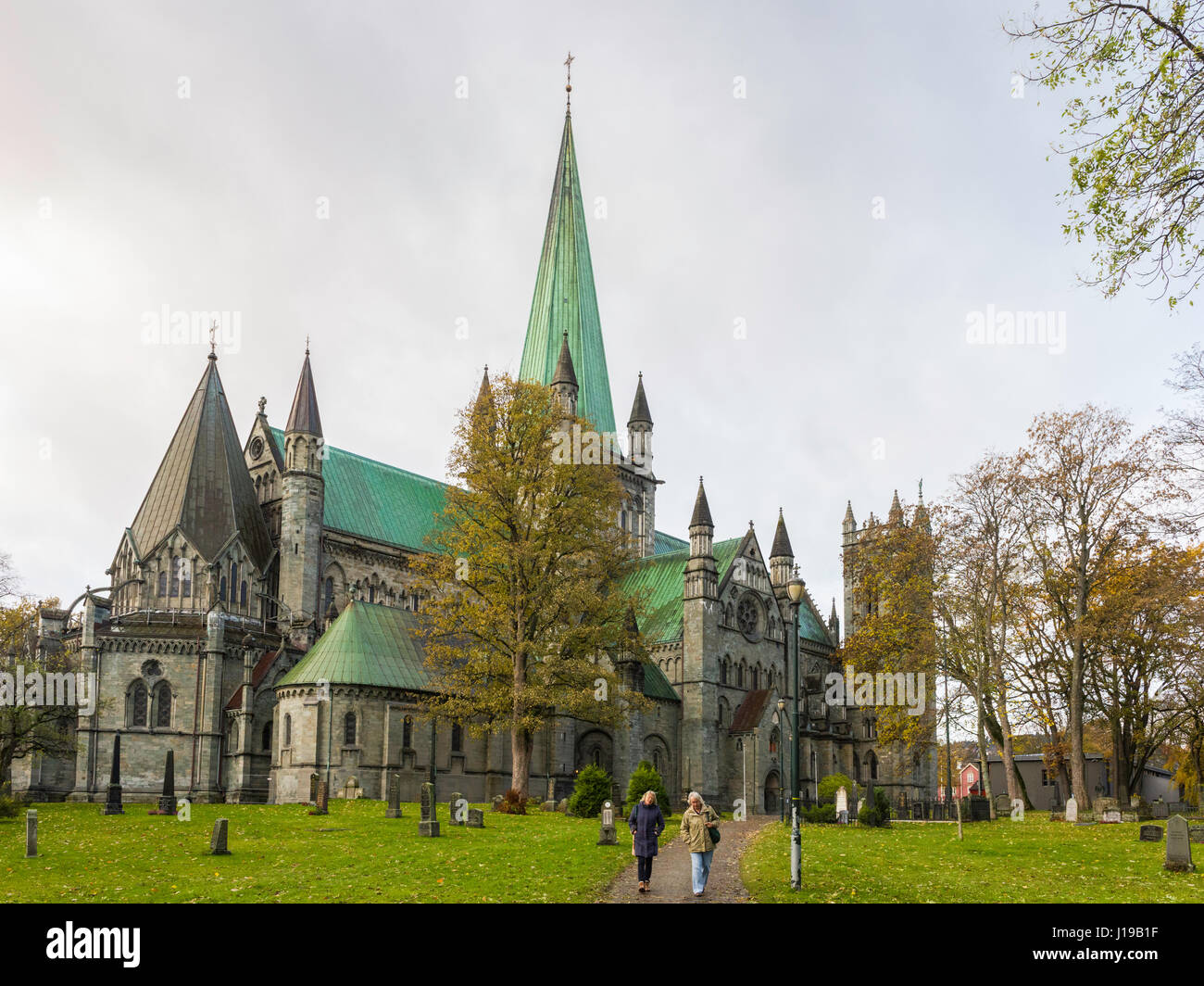 Nidaros Cathedral, or Nidasrosdomen, in Trondheim, is built on the ...