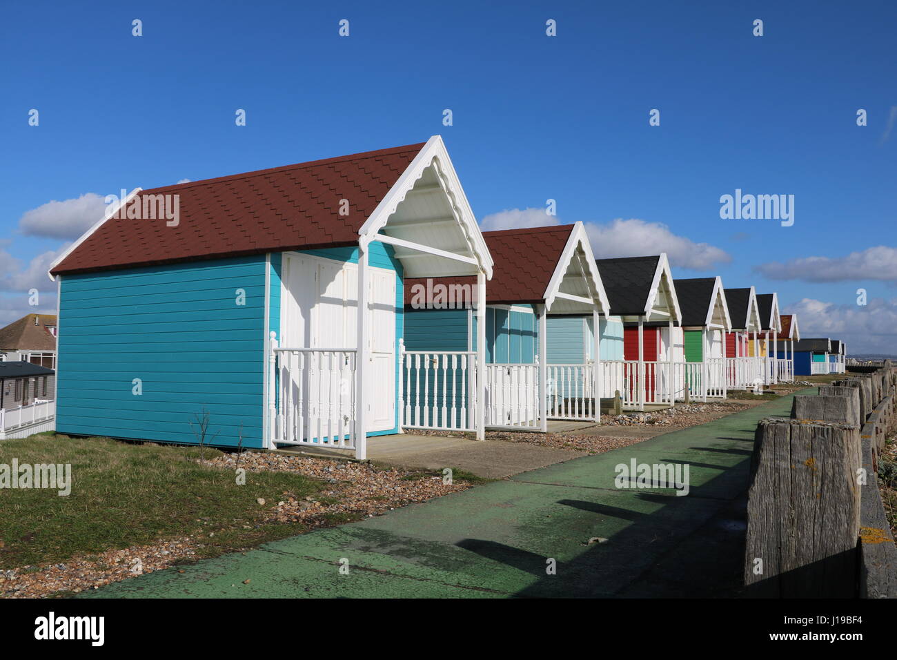 Seaside beach huts Stock Photo - Alamy