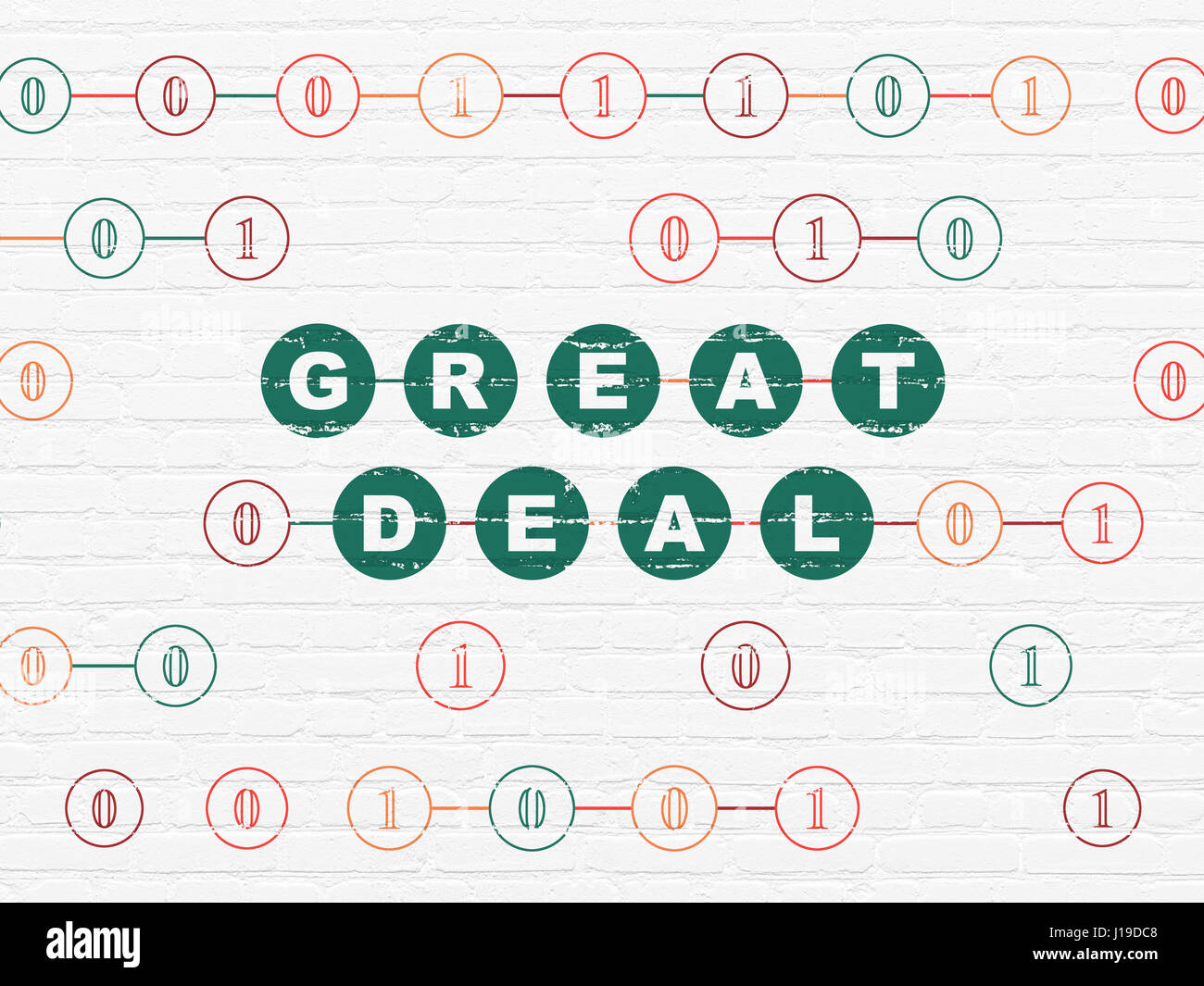 Business concept: Great Deal on wall background Stock Photo - Alamy