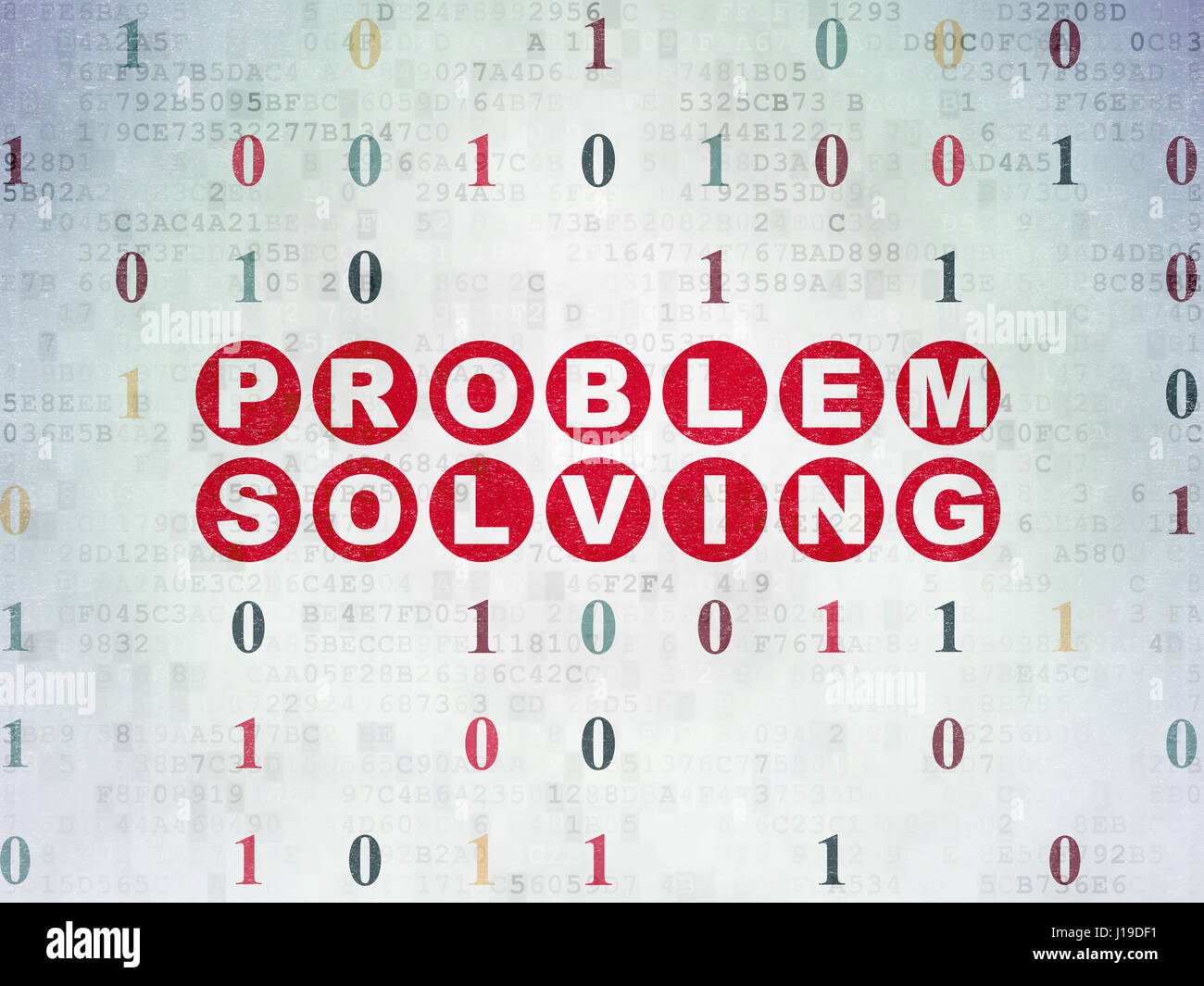 Business concept: Problem Solving on Digital Data Paper background ...