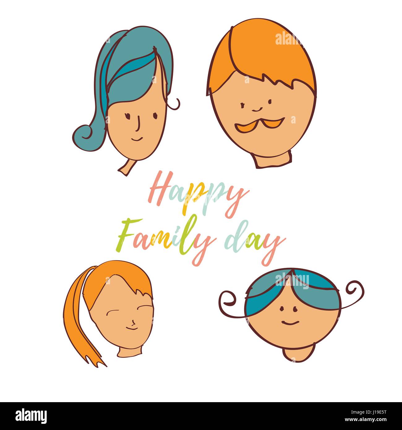 Greeting card of the Family day. Abstract background Stock Vector Image ...